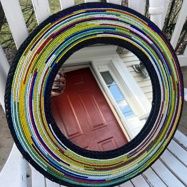 Beaded Mirror - Etsy