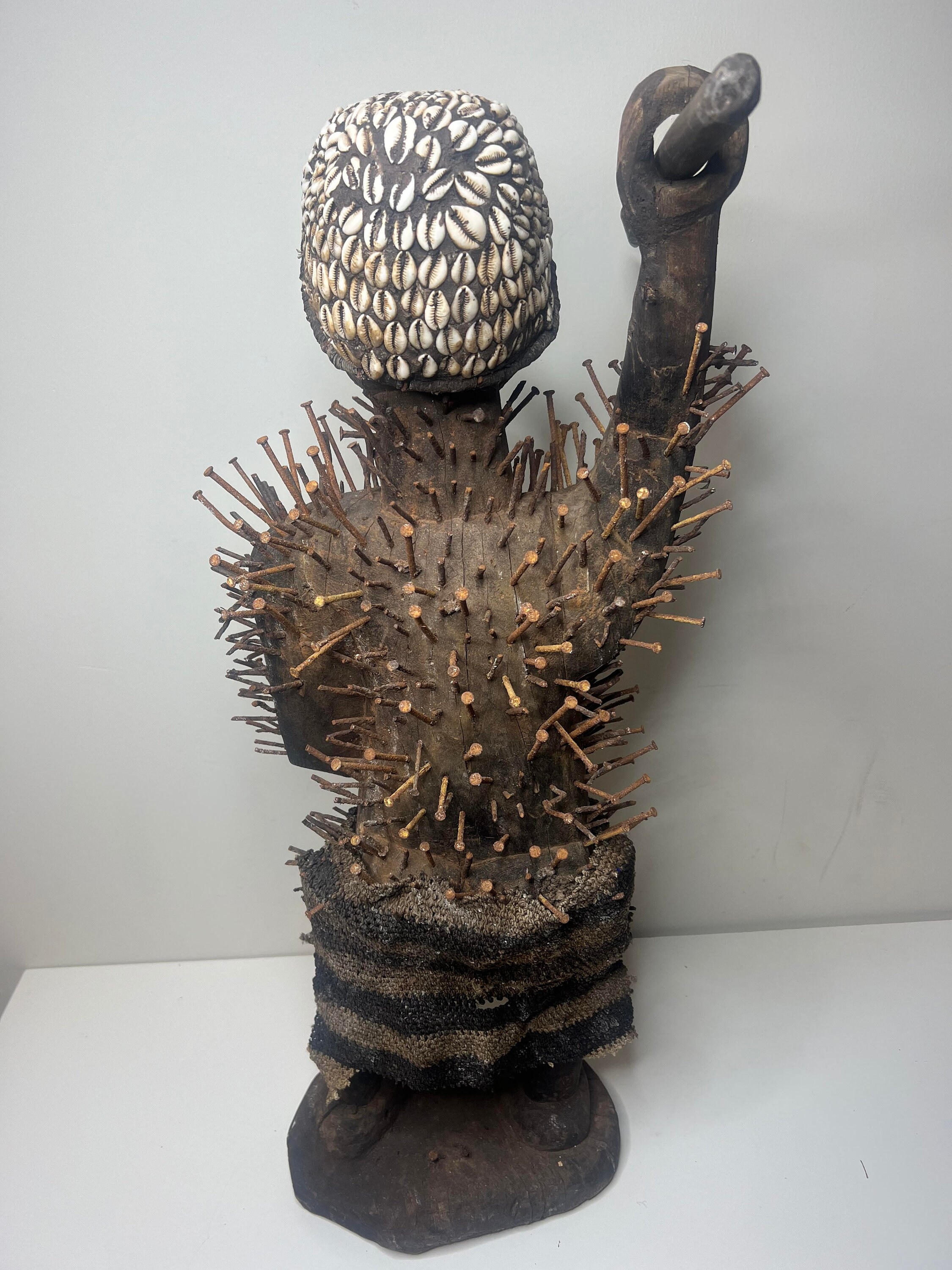 Large Antique African Bakongo Nkisi Nkondi Statue Nail Fetish Congo ...