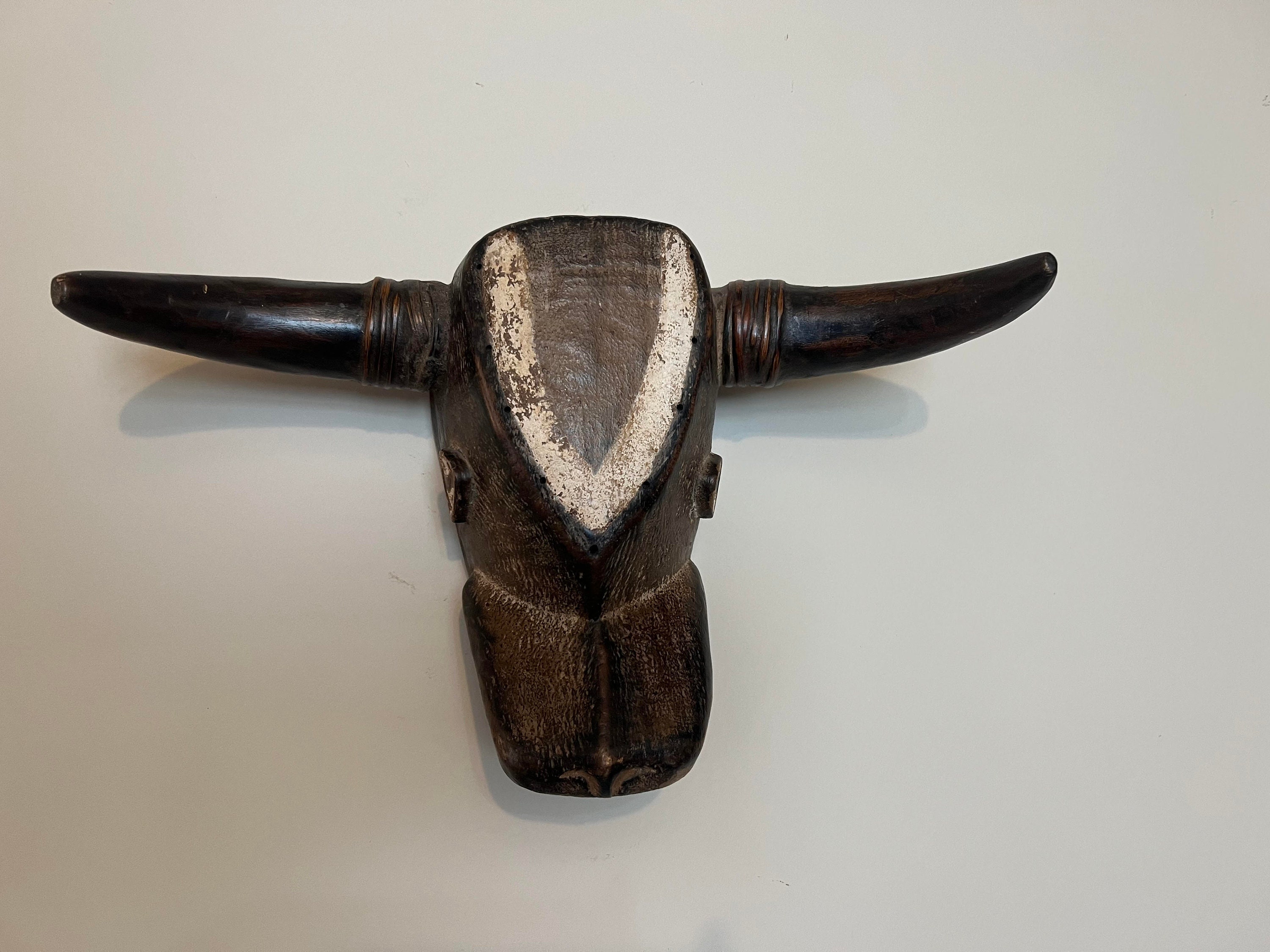 Vary Large African Mask Baule Tribe Bull Head Mask 12 X 7 X5 - Etsy