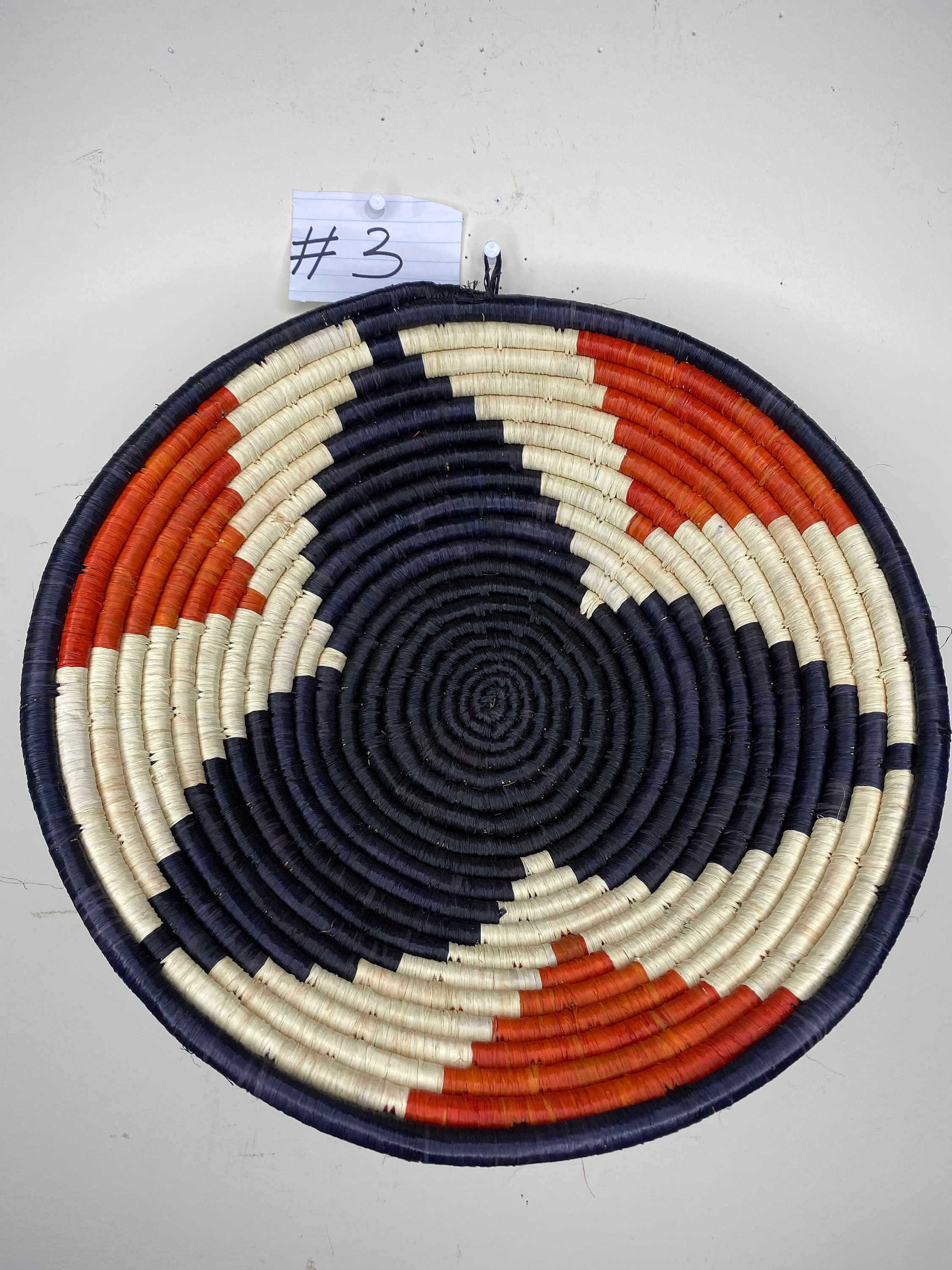 Colorful Large 12 African Wall Basket, Rwanda Baskets, African Woven ...