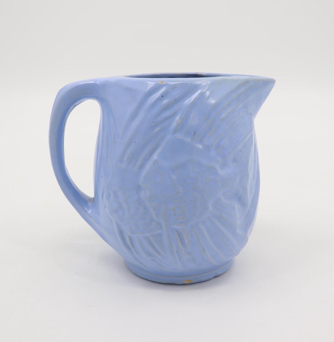 Vintage Blue Angel Fish Pitcher by Nelson Mccoy - 1930s Baby Blue ...