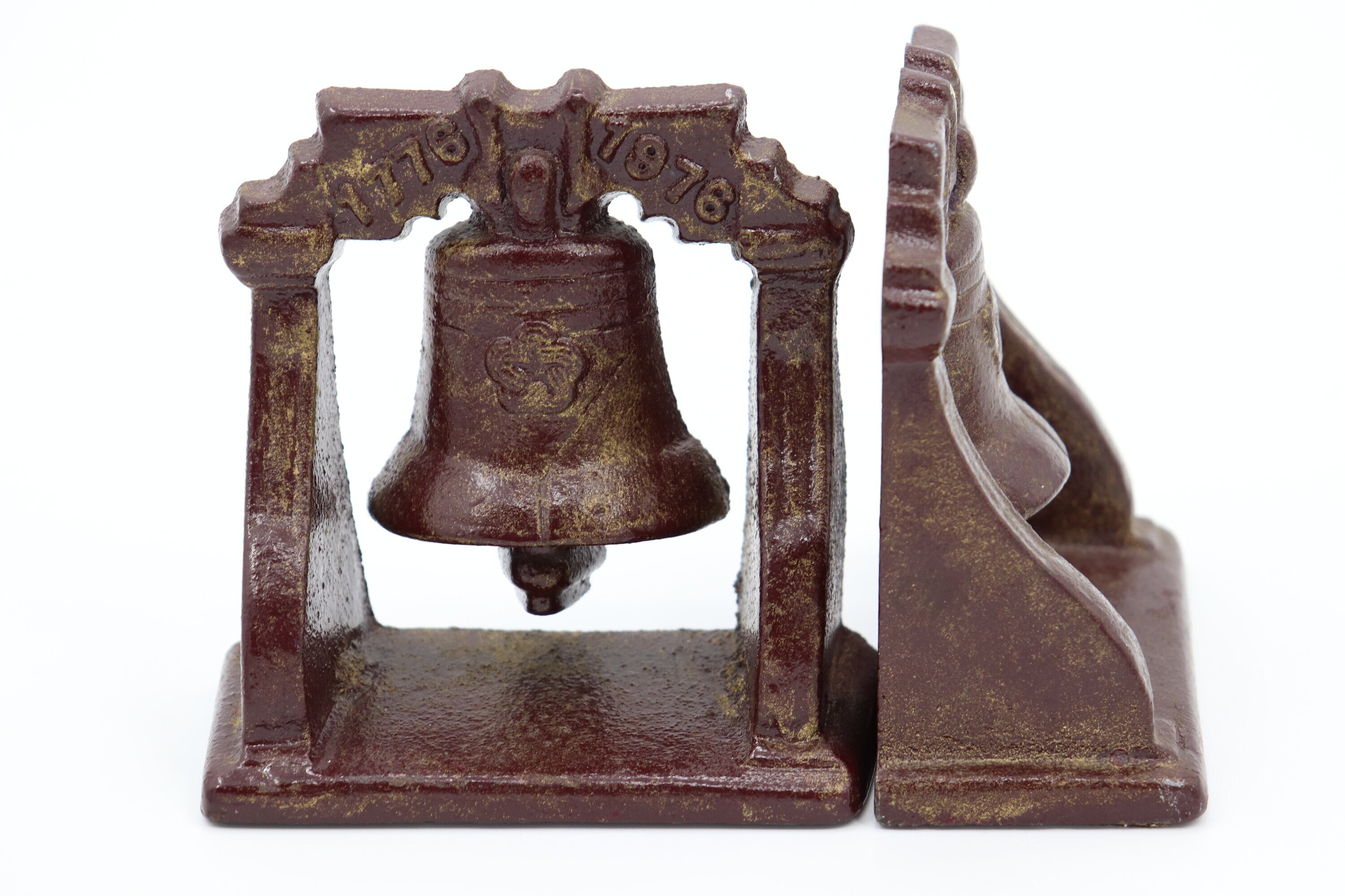 Vintage Liberty Bell Cast Iron Bookend (1776 -1976) - Antique ...
