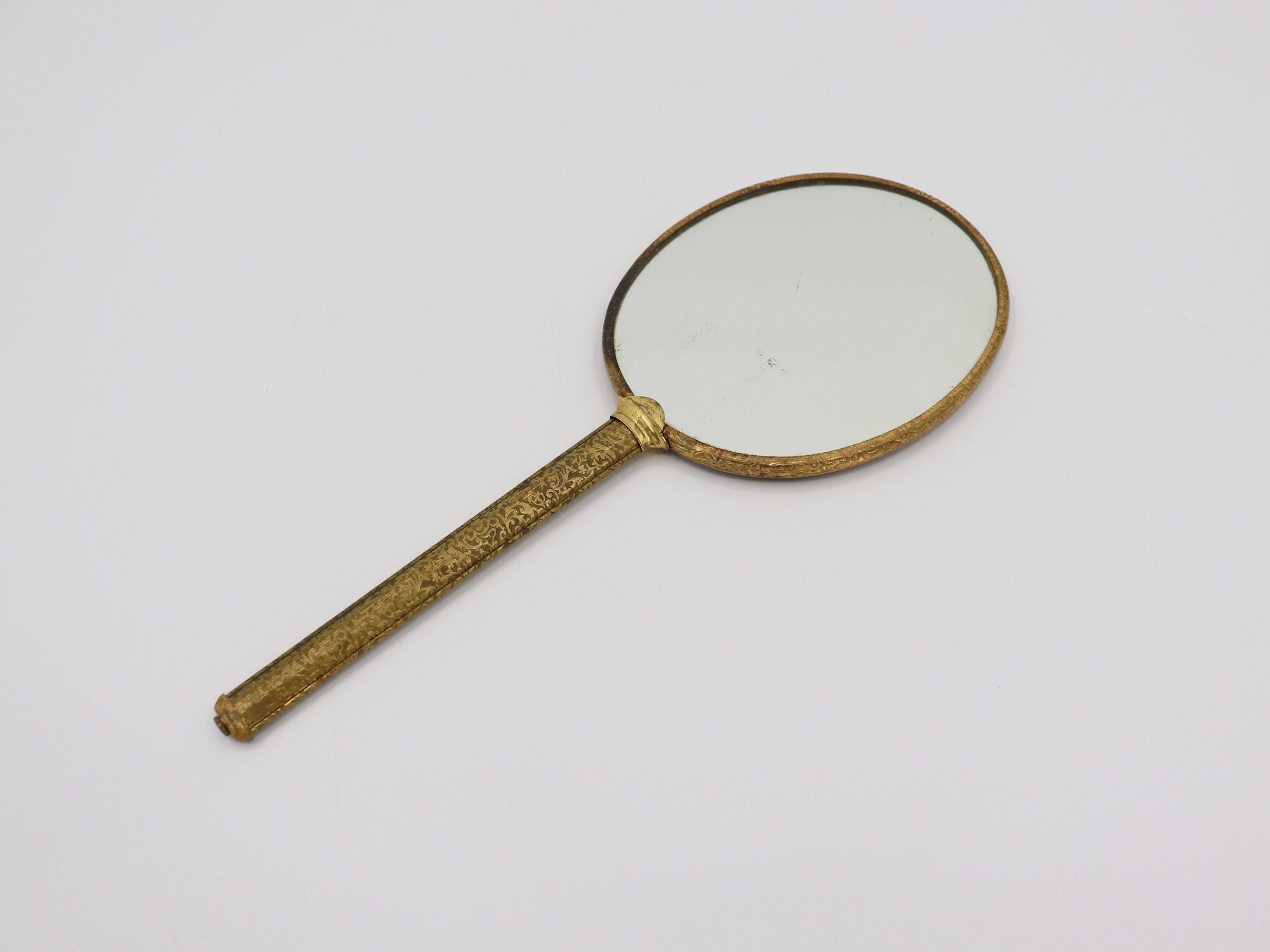 Vintage 1960s Red and Gold Hand Mirror Antique Vanity Item - Etsy