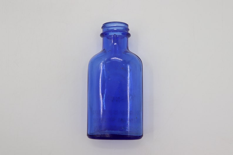 Vintage 1930s Milk of Magnesia Cobalt Blue Glass Bottle the Chas. H ...