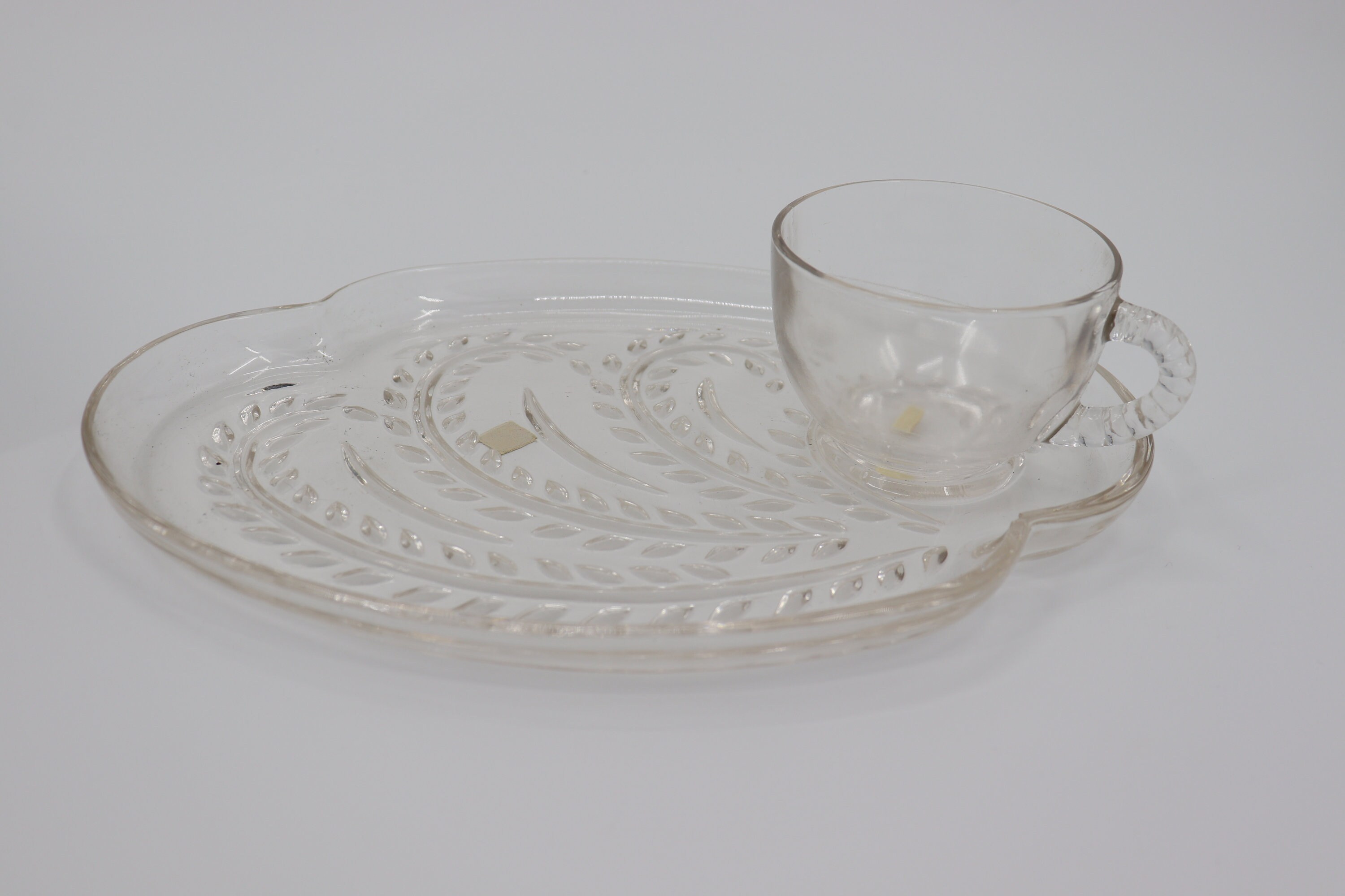 Vintage 50s Homestead Hospitality Snack Set Antique 1950s Glass Plate ...