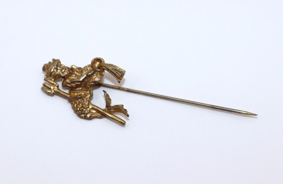 Vintage Gold Mermaid Merman Triton Hat Pin Vintage Stick Pin - Etsy
