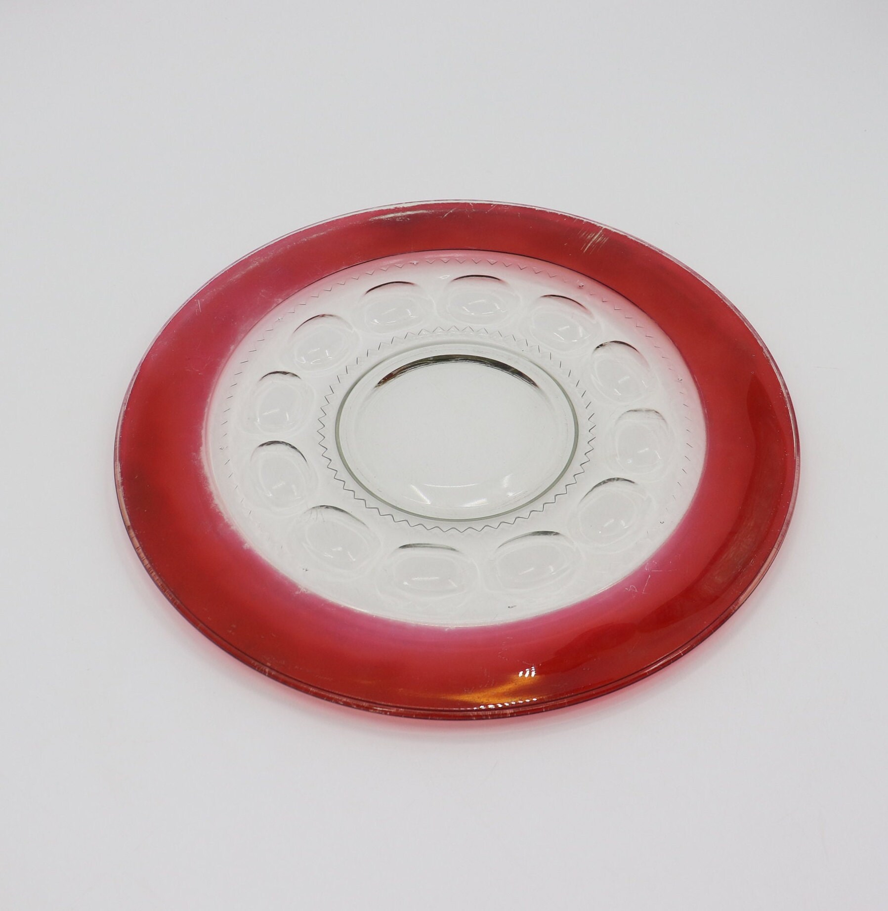 Vintage King's Crown Plate 13.25 1960s Red - Etsy