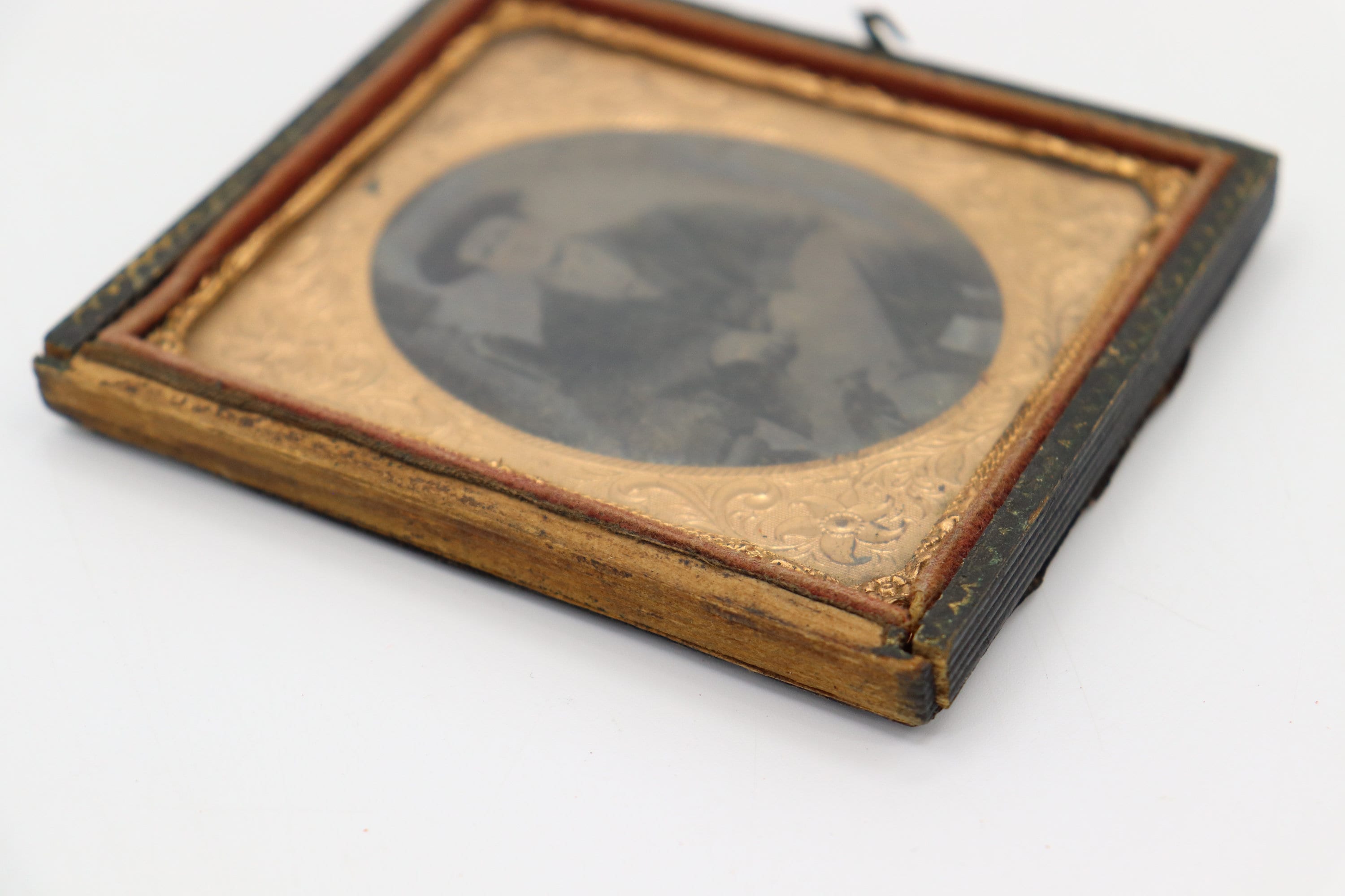 Antique Daguerreotype Photograph in Small Gold Frame - 1840s 1850s ...