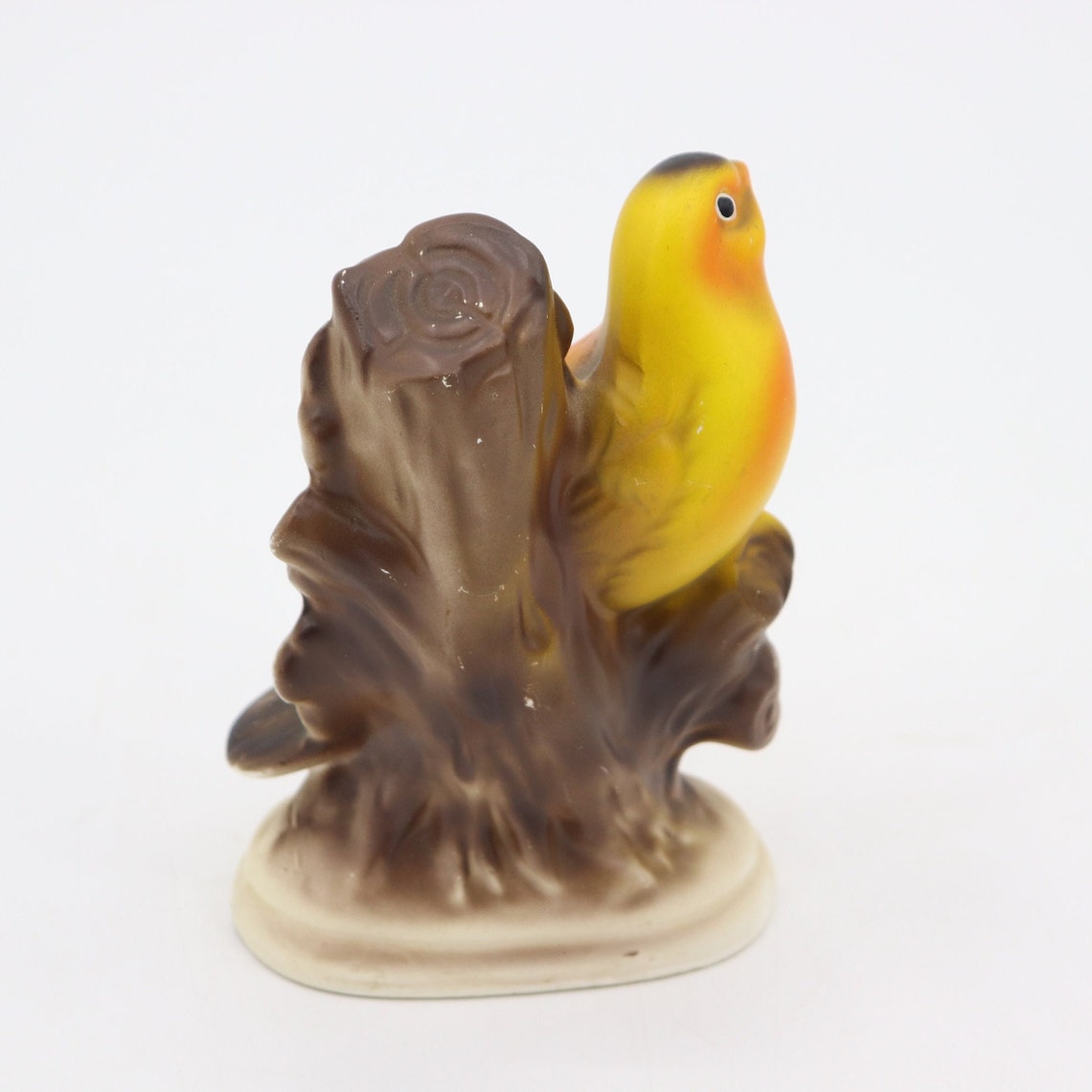 Vintage Yellow Ceramic Bird Figurine - Made in Japan - Decorative Bird ...
