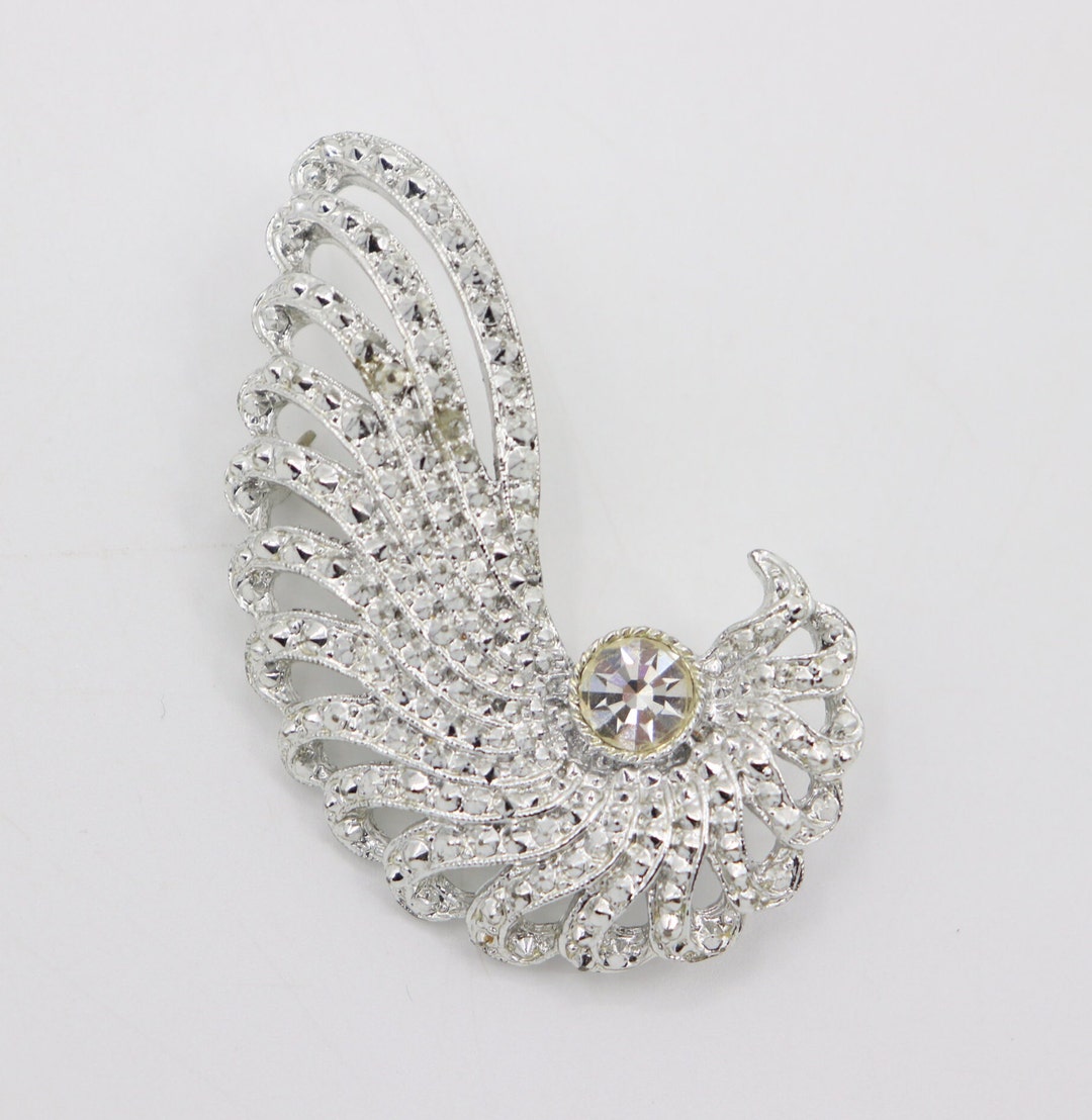 Vintage Sarah Coventry Evening Splendor Silver Rhinestone Brooch -1960s ...