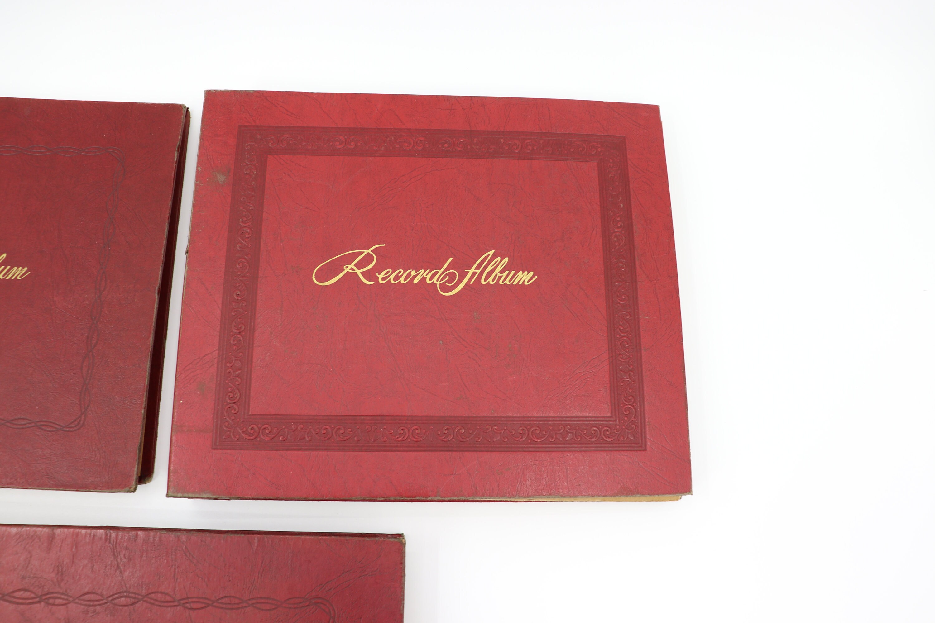 Vintage Red Record Album Book Holder Lot With Various Vinyls in Each - Etsy
