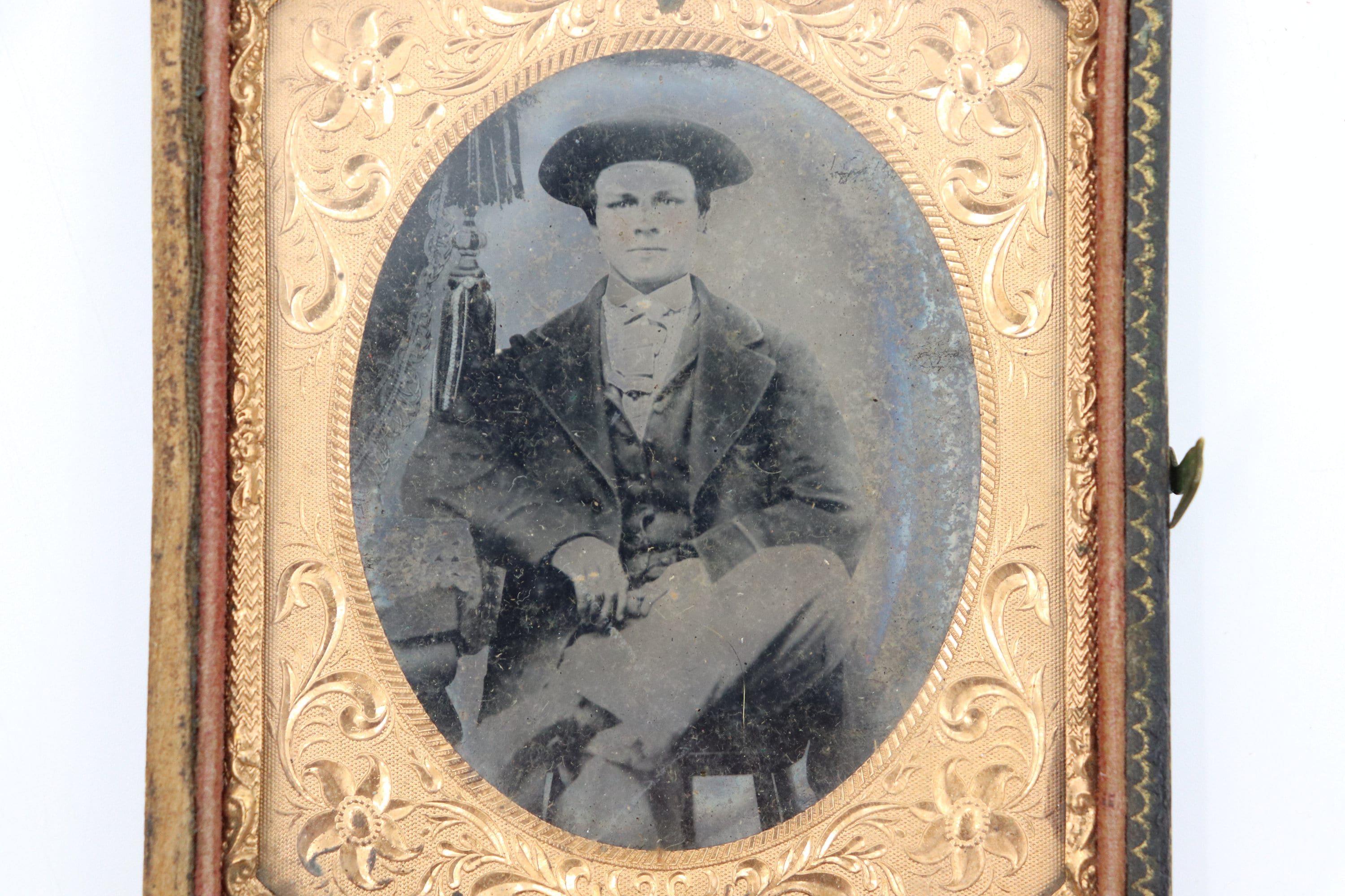 Antique Daguerreotype Photograph in Small Gold Frame - 1840s 1850s ...