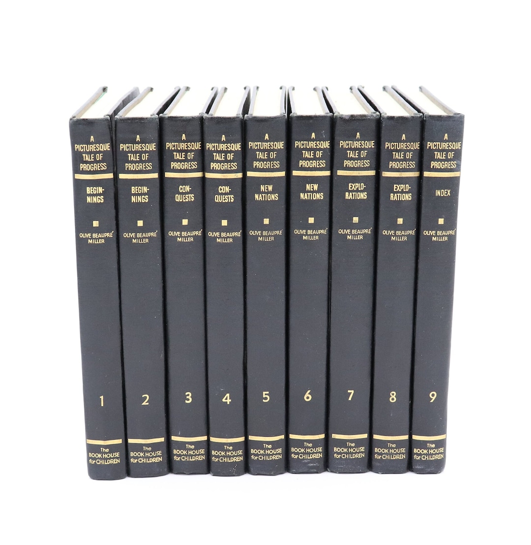 1957 A Picturesque Tale of Progress Volumes 1-9 by Olive Beaupre Miller ...