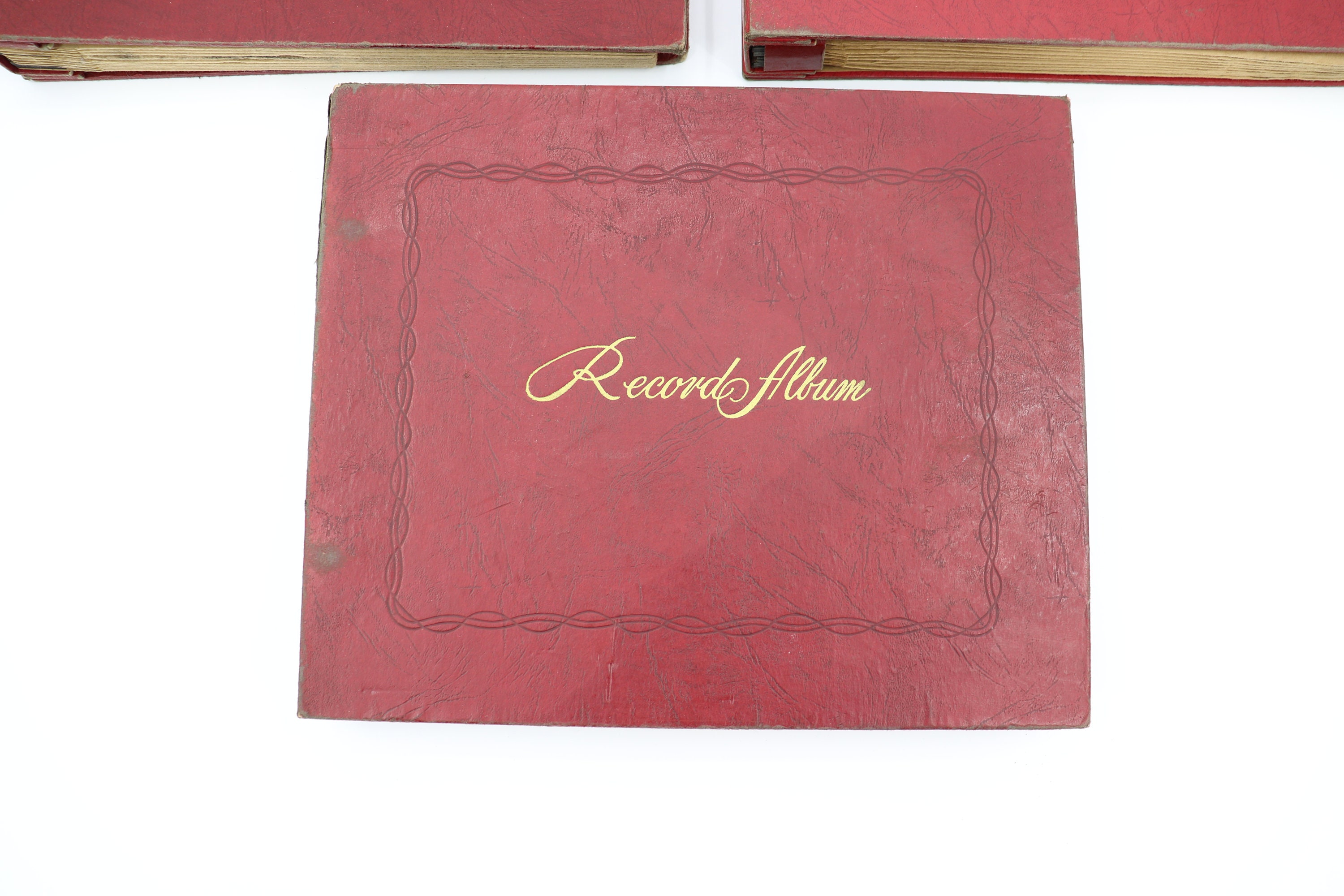 Vintage Red Record Album Book Holder Lot With Various Vinyls in Each - Etsy