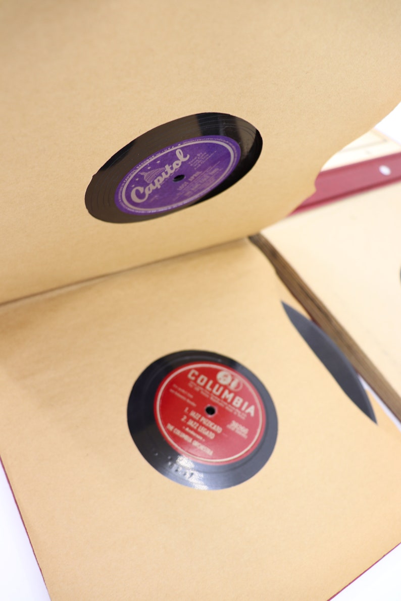 Vintage Red Record Album Book Holder Lot With Various Vinyls in Each - Etsy