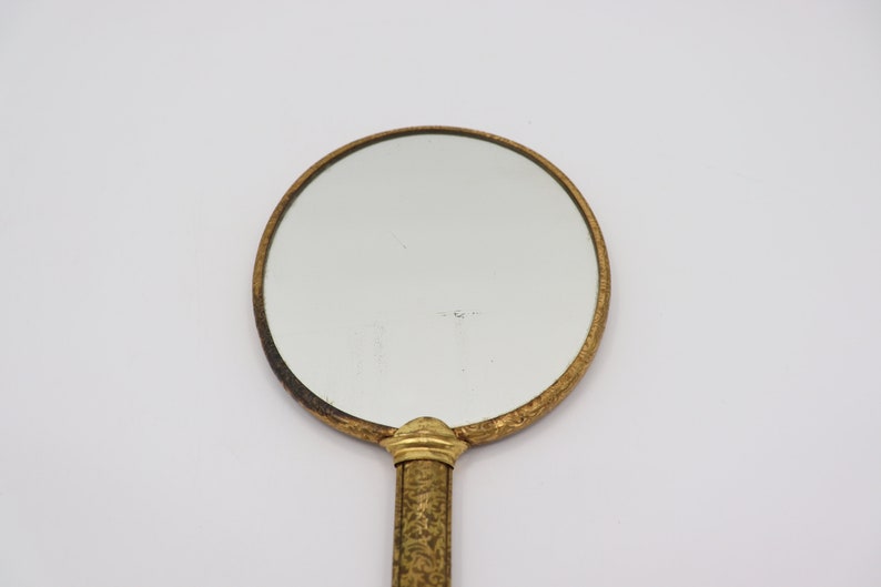 Vintage 1960s Red and Gold Hand Mirror Antique Vanity Item - Etsy