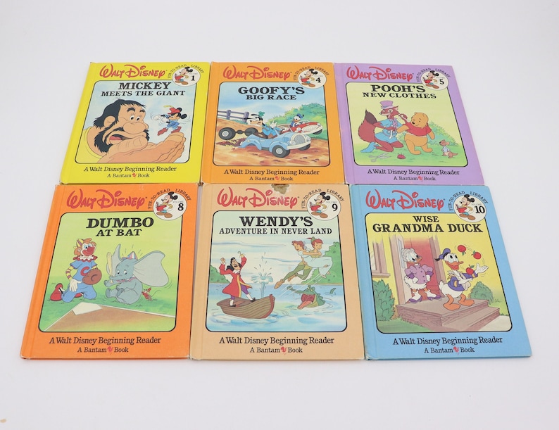 1986 Walt Disney Fun to Read Library Bantam Books Set of 15 volumes 1 ...