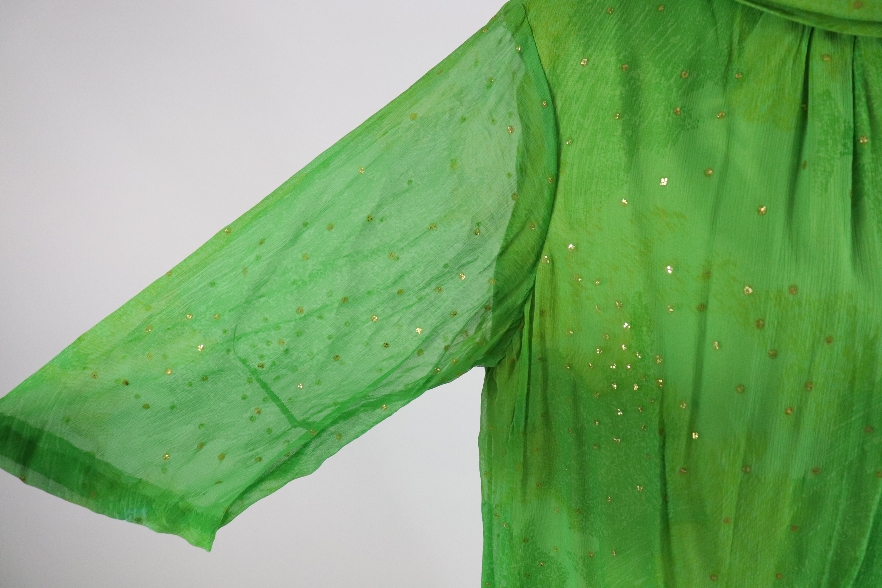 Vintage Green 1960s Mod Dress Myrette 60s Gold Sparkle Gown - Etsy