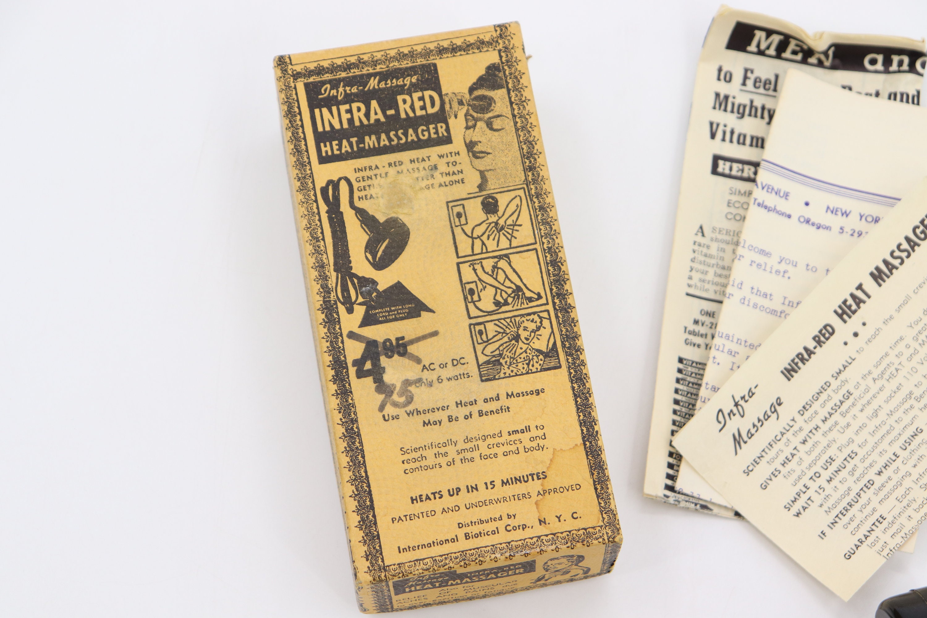 Vintage 1940s Infra-red Heat-massager WORKS International Biotical Corp ...