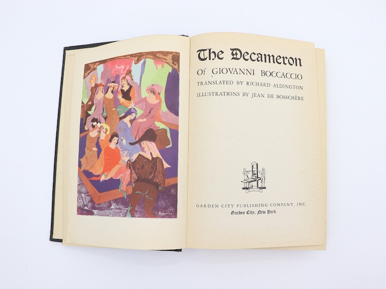 1930 the Decameron of Giovanni Boccaccio - Antique Vintage Black ...