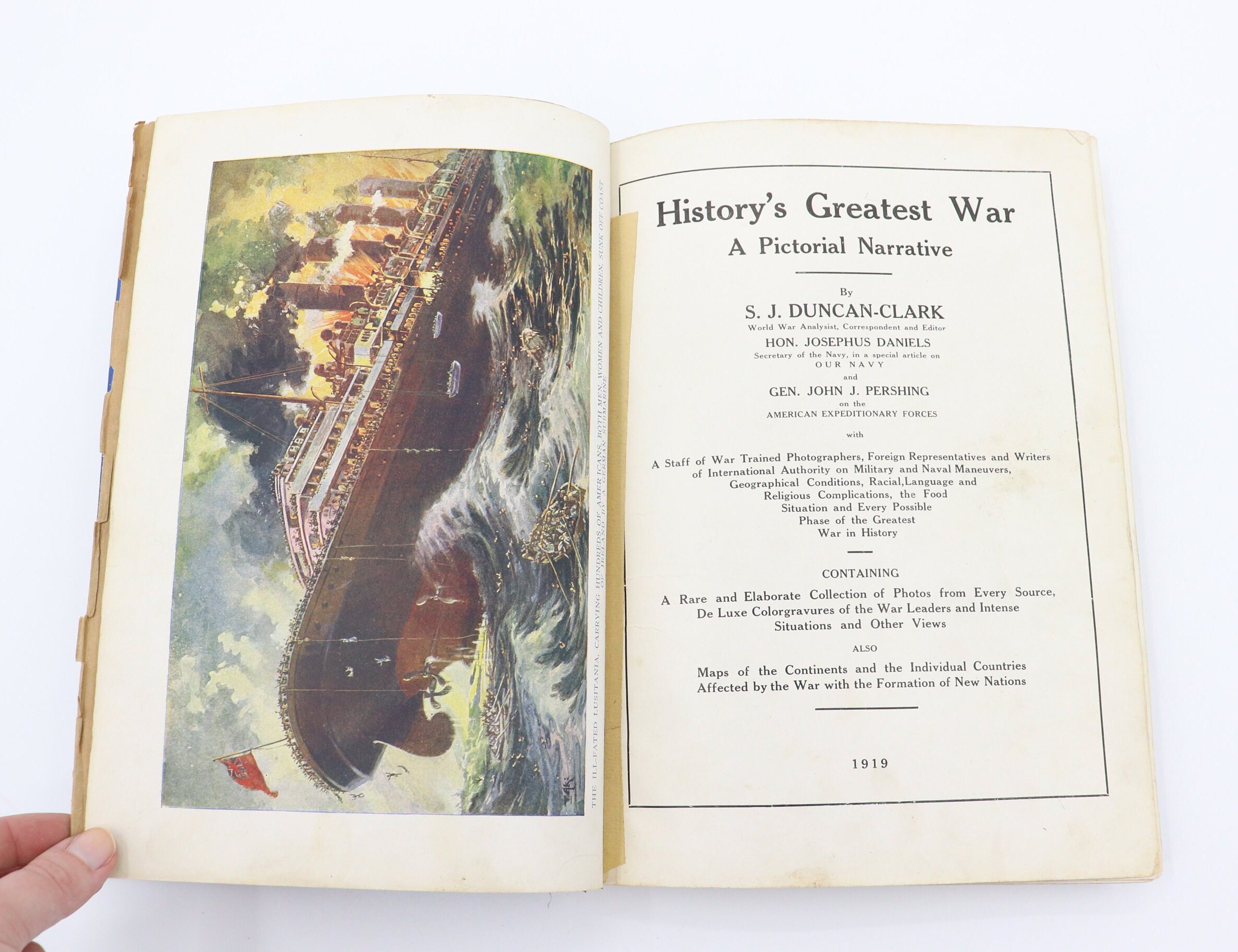 1919 History's Greatest War, A Pictorial Narrative by S.J. Duncan-clark ...