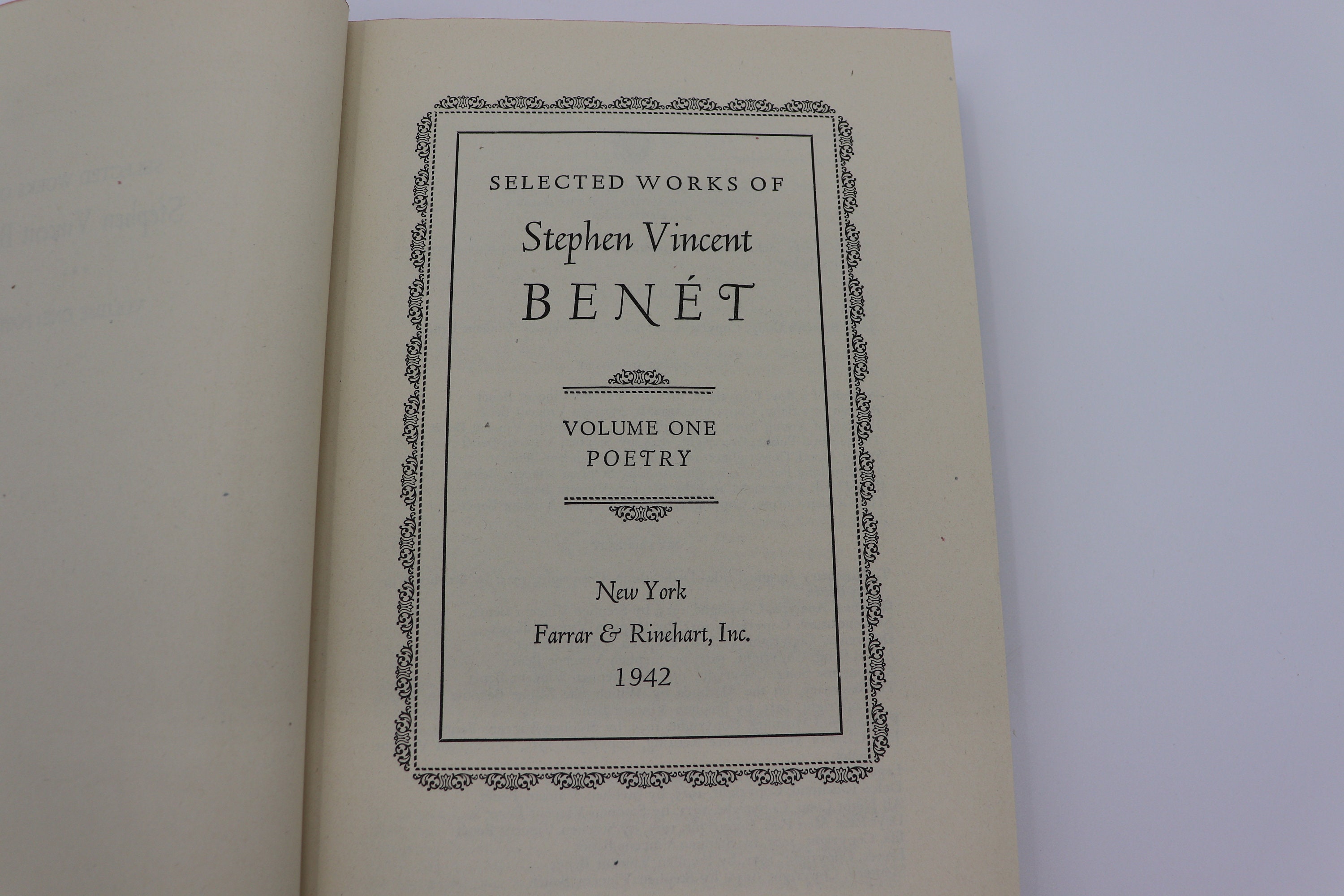 1940s Vintage Blue Poetry Book 'selected Works of Stephen Vincent Benet ...