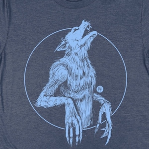Howling Werewolf Unisex T-shirt/ Full Moon Monster Tee/ Cult Movie ...