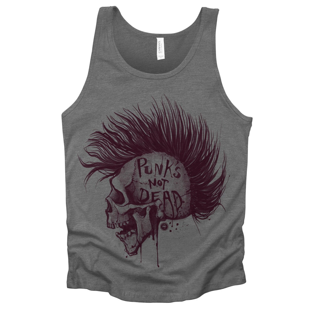 Punk's Not Dead Unisex Tank Top/ Skull Mohawk Inspired 70s 80s Punk ...