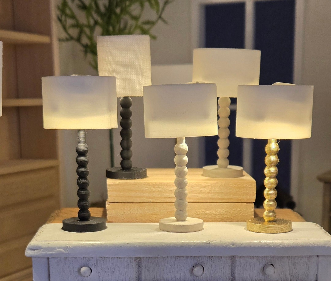 Miniature Dollhouse Table Lamp - Etsy