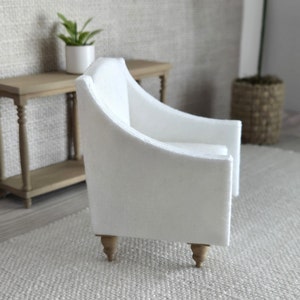 Miniature Dollhouse Upholstered Chair - Etsy