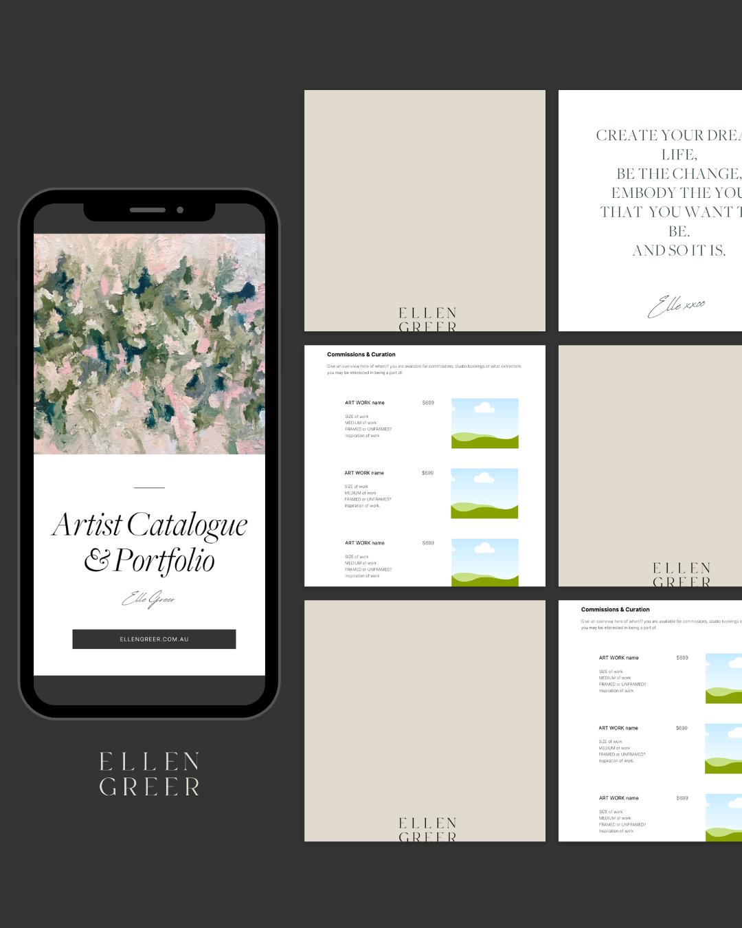 DELUXE Artists Portfolio Template, Artists Catalogue Download ...