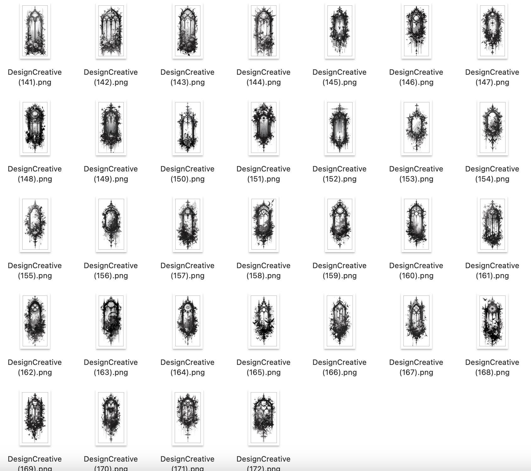 172 PNG Frame Long Strip Border Overlay Effect Gothic Goth Black Tone ...