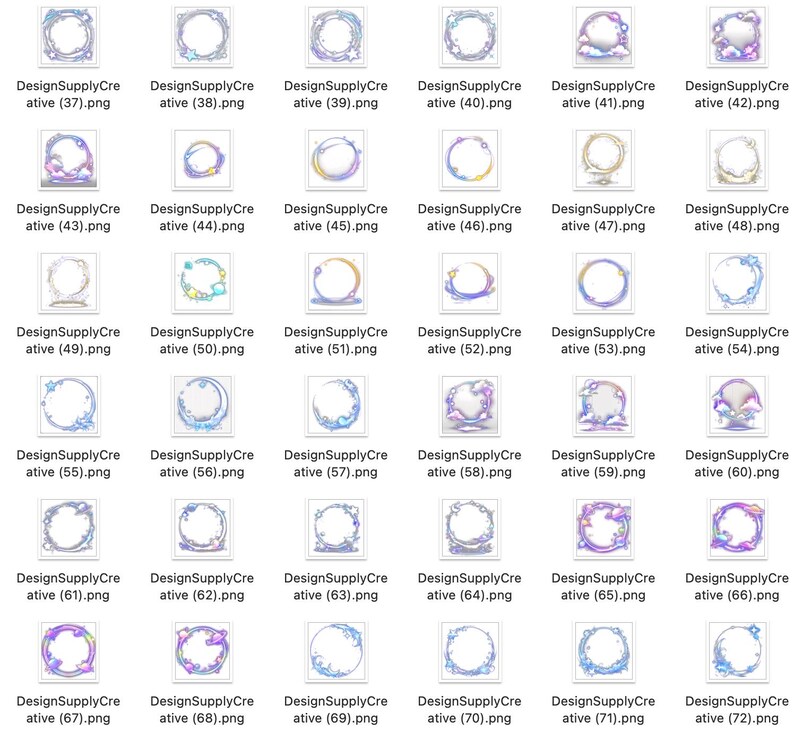 153 PNG Overlay Dreamy Effect Moon Star Starlight Wreath Frame Circle ...