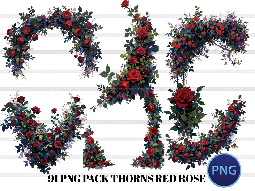 91 PNG Overlay Dreamy Black Red Rose Flower Thorns Thorny Vine Poster ...