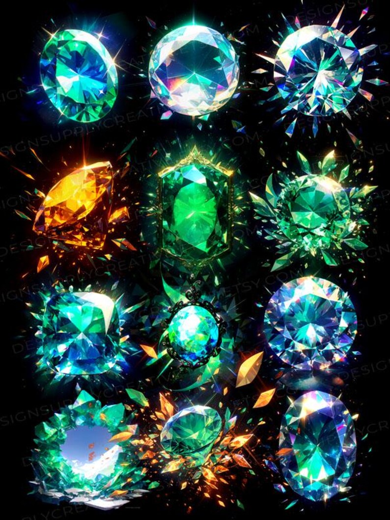 132 PNG Value Pack Land of Gems Diamond High Resolution Shining Vector ...