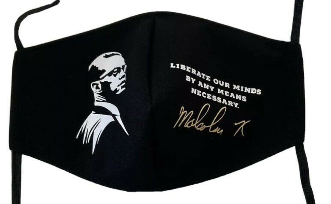 MALCOLM X Facemask, by Any Means Necessary, Face Cover ,daily Use, 100% ...