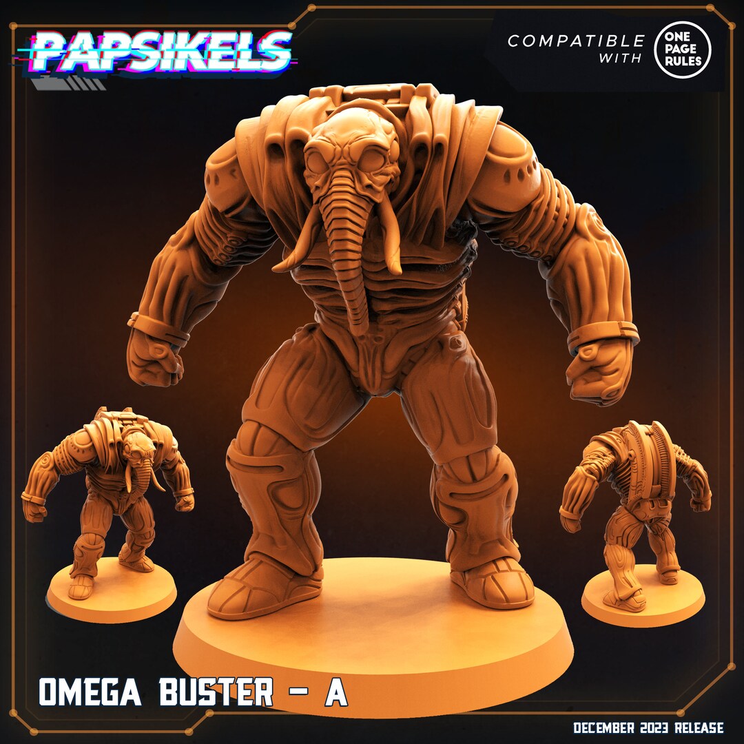 Omega Buster - 3 Variants - Resin Miniature - Tabletop Miniature ...