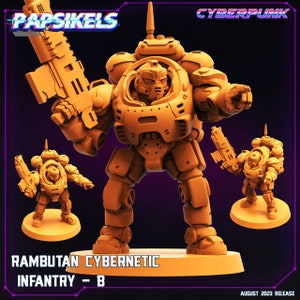 Cybernetic Infantry Resin Miniature Tabletop Miniature Fantasy ...