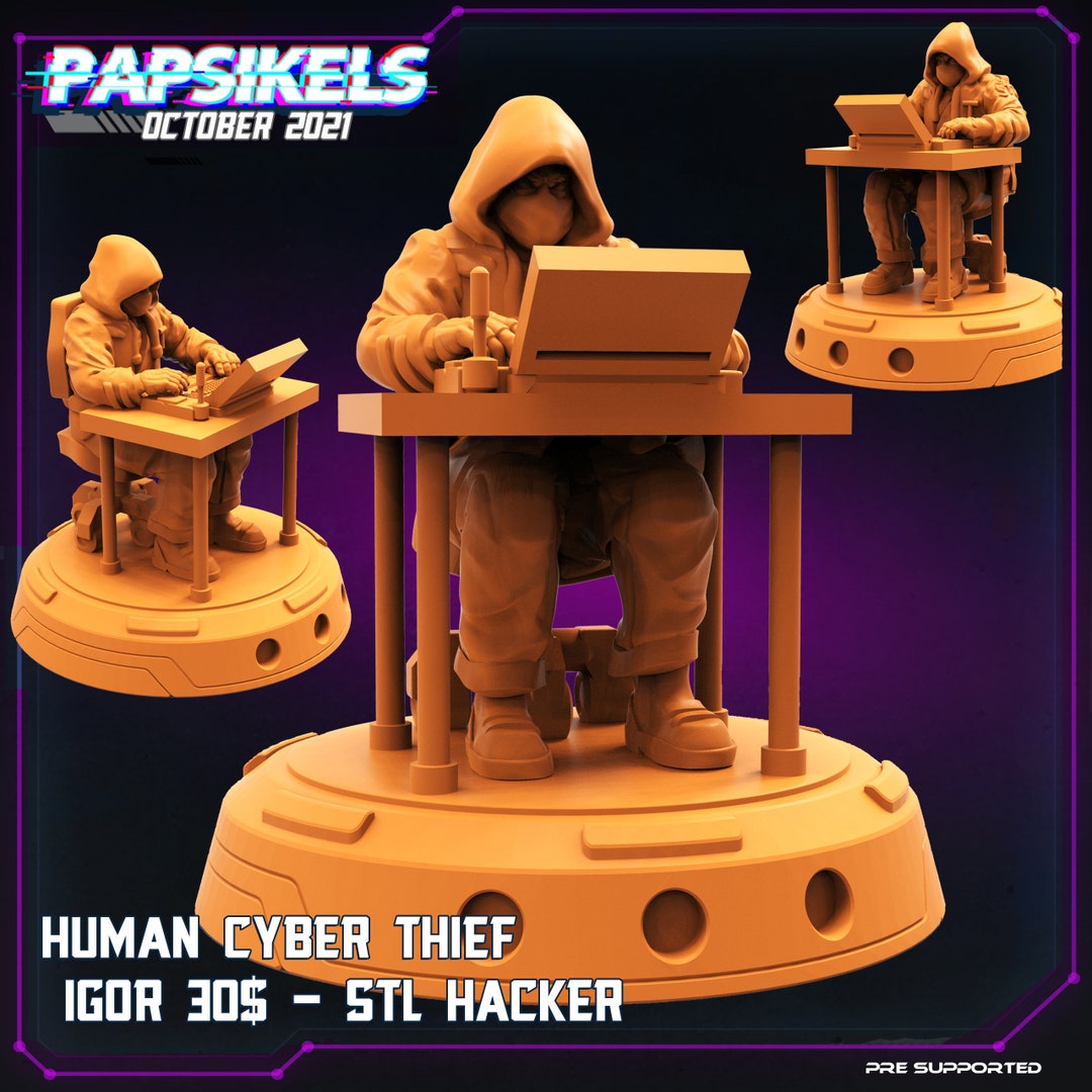 Human Cyber Thief Igor - Resin Miniature - Tabletop Miniature - Fantasy ...