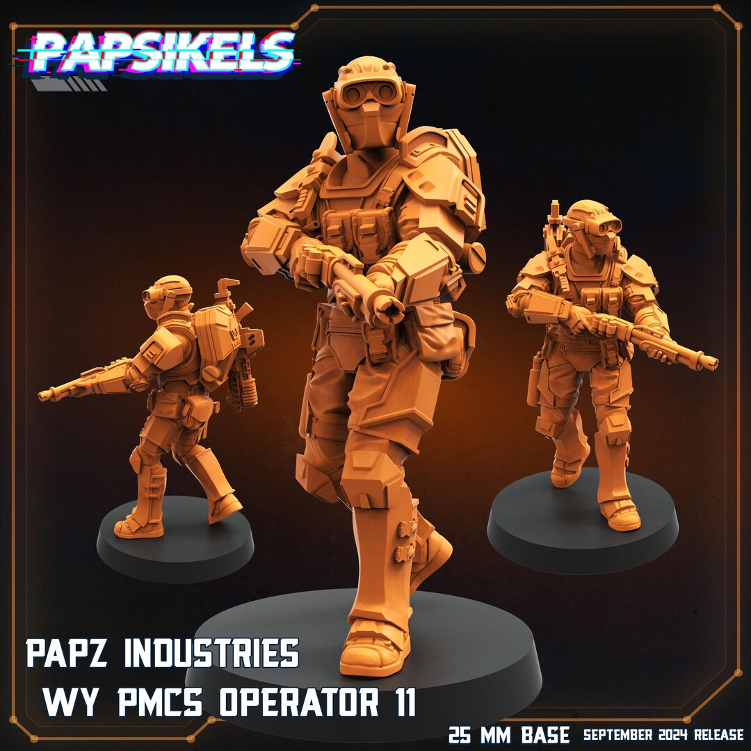 PMC Operator - 3D Printed Miniature - Sci-fi Miniature - Tabletop ...