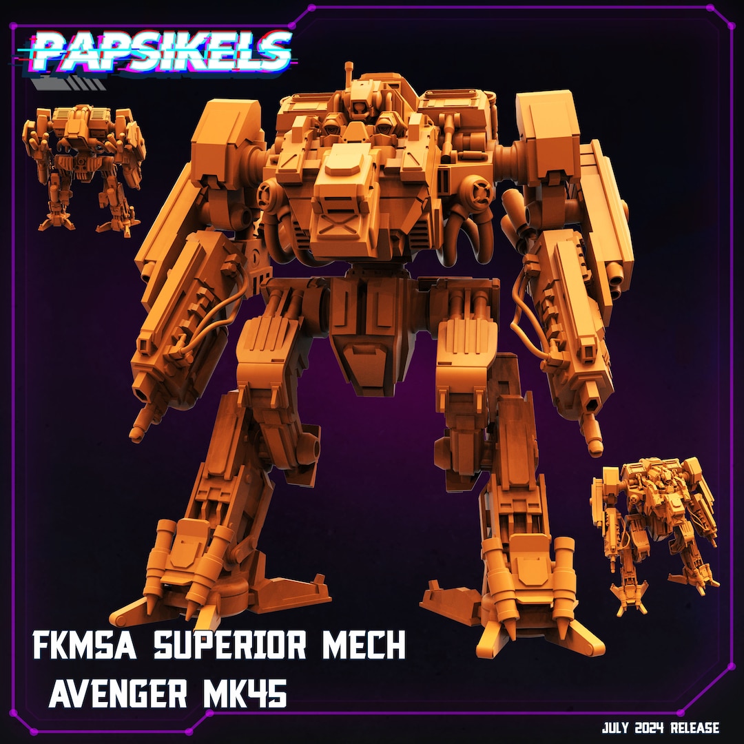 FKMSA Superior Mech - Resin Miniature - Tabletop Miniature - Fantasy ...