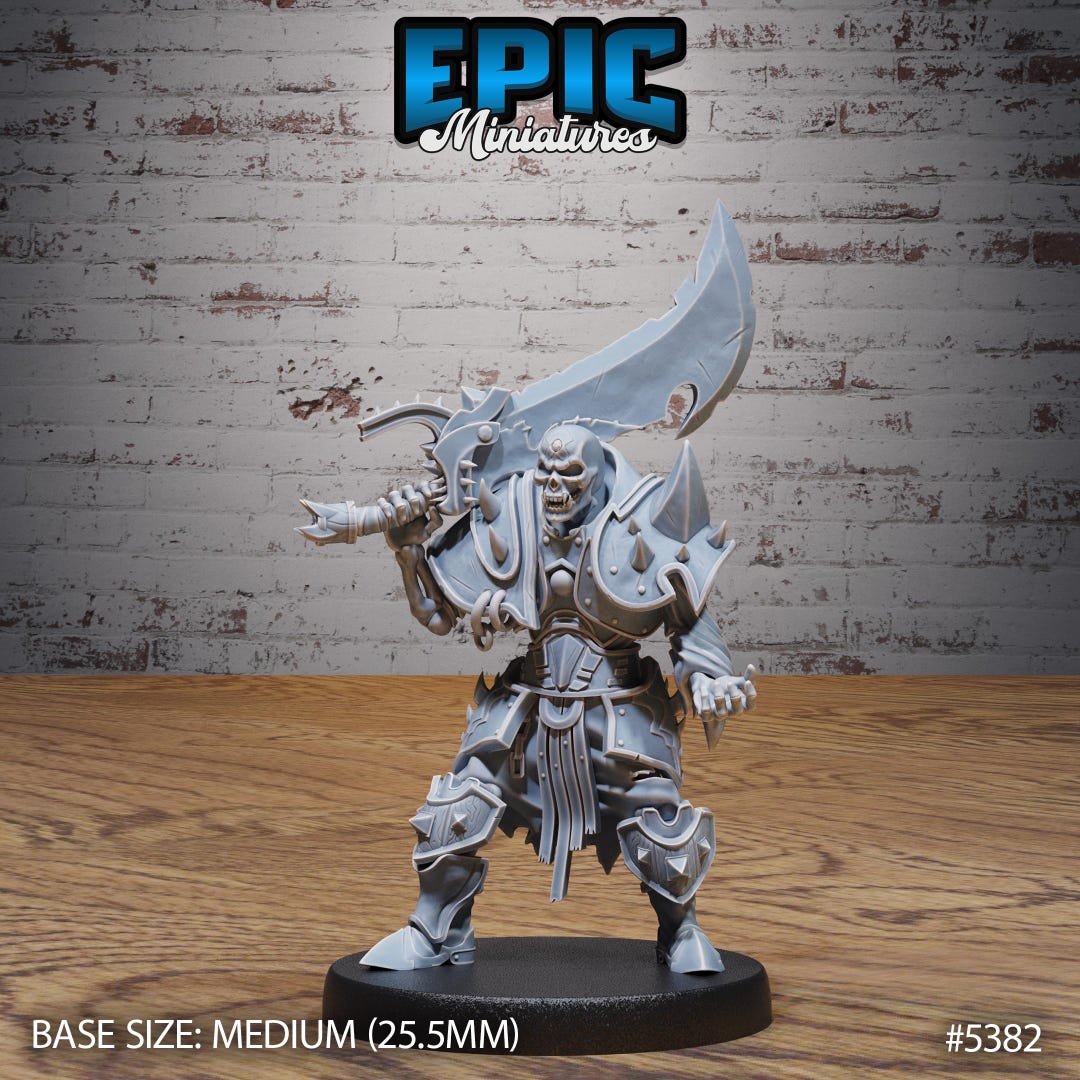 Dnd Skeleton Heavy Gladiator Resin Miniature Tabletop Miniature Fantasy ...
