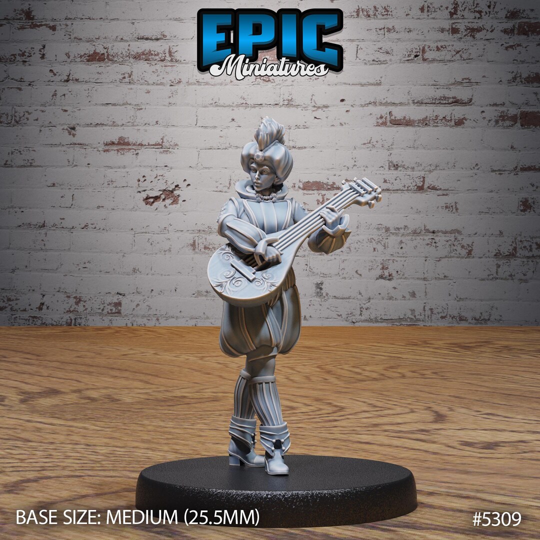 Dnd Bard Adventurer Resin Miniature Tabletop Miniature Fantasy ...