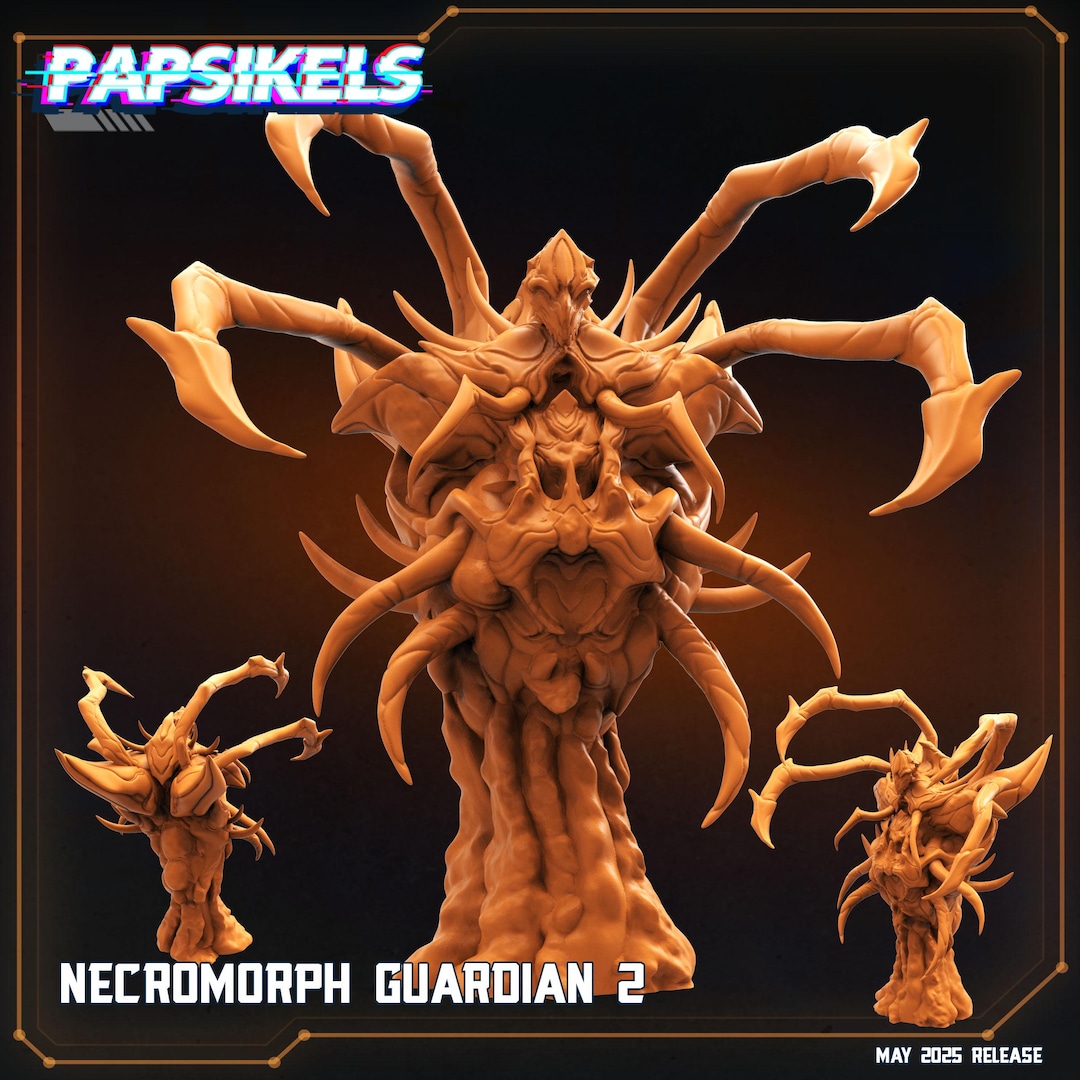Necromorph Guardian - Resin Miniature - Tabletop Miniature - Fantasy Miniature - 32mm - D&D ...