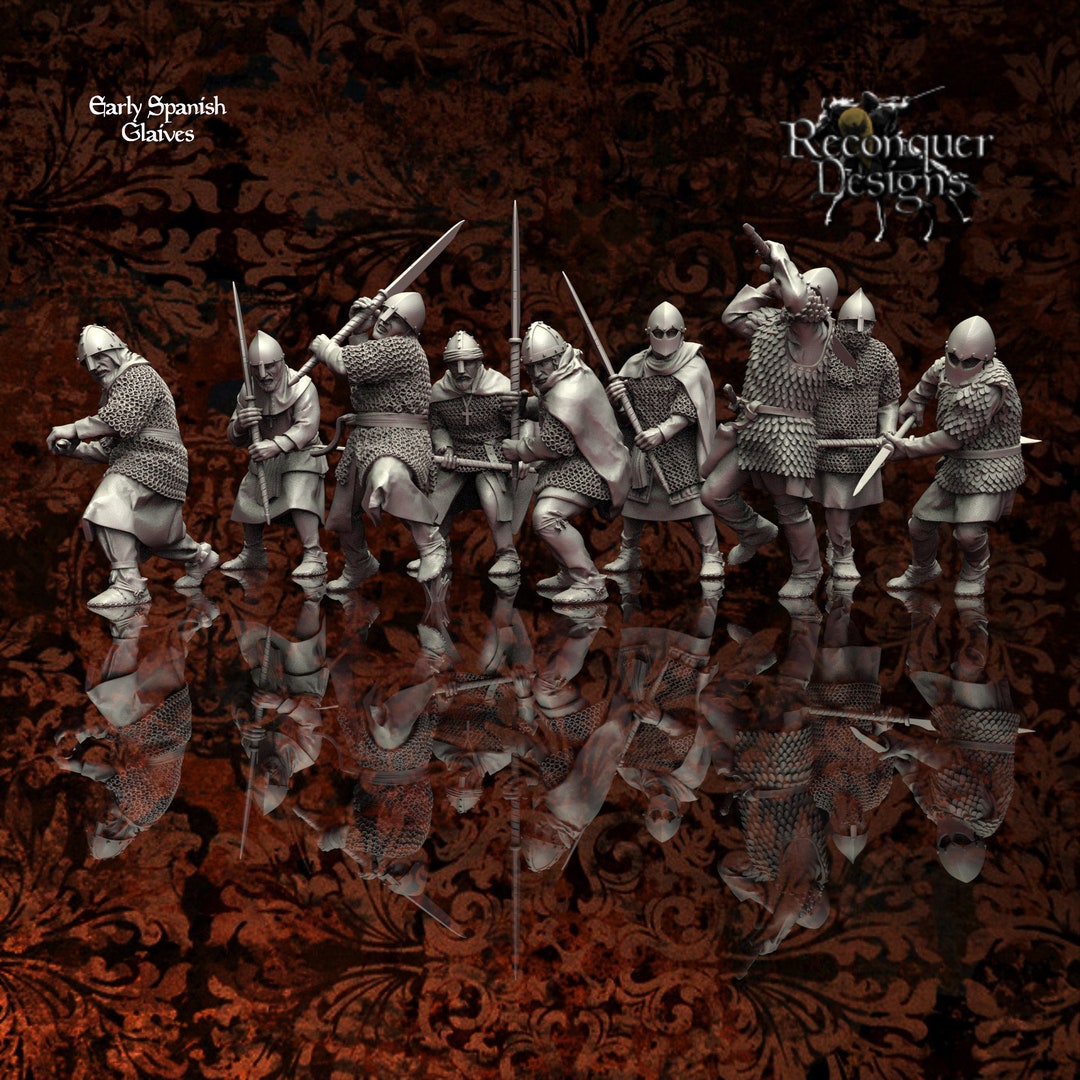 Spanish Glaives - Resin Miniature - Tabletop Miniature - Medieval ...