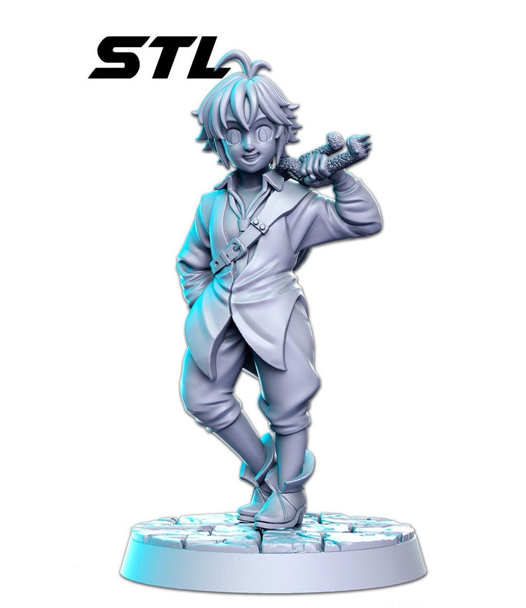 Meliodas- 3D Printed Miniature - Fantasy Miniature - Tabletop Miniature ...