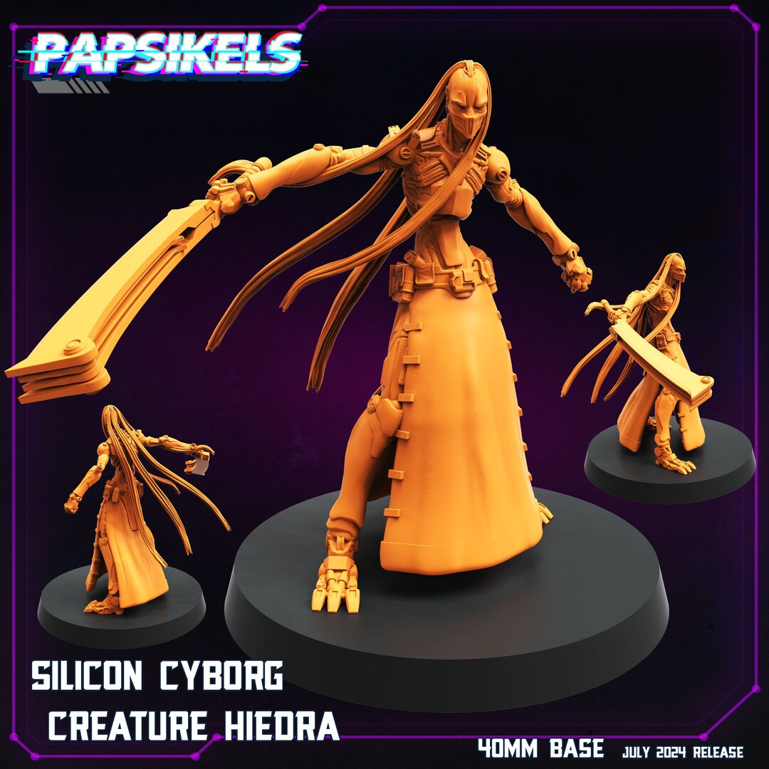 Silicon Cyborg Creatures - Resin Miniature - Tabletop Miniature ...