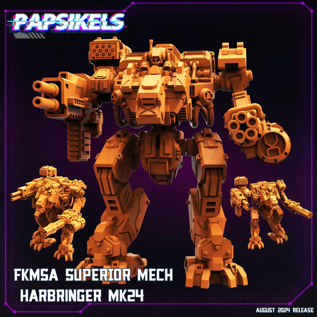 FKMSA Superior Mech - Resin Miniature - Tabletop Miniature - Fantasy ...