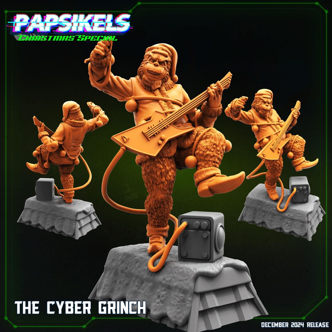 Cyber Grinch - Resin Miniature - Tabletop Miniature - Fantasy Miniature ...