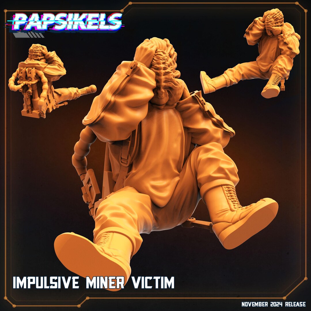 Impulsive Miner Victim - Resin Miniature - Tabletop Miniature - Fantasy ...